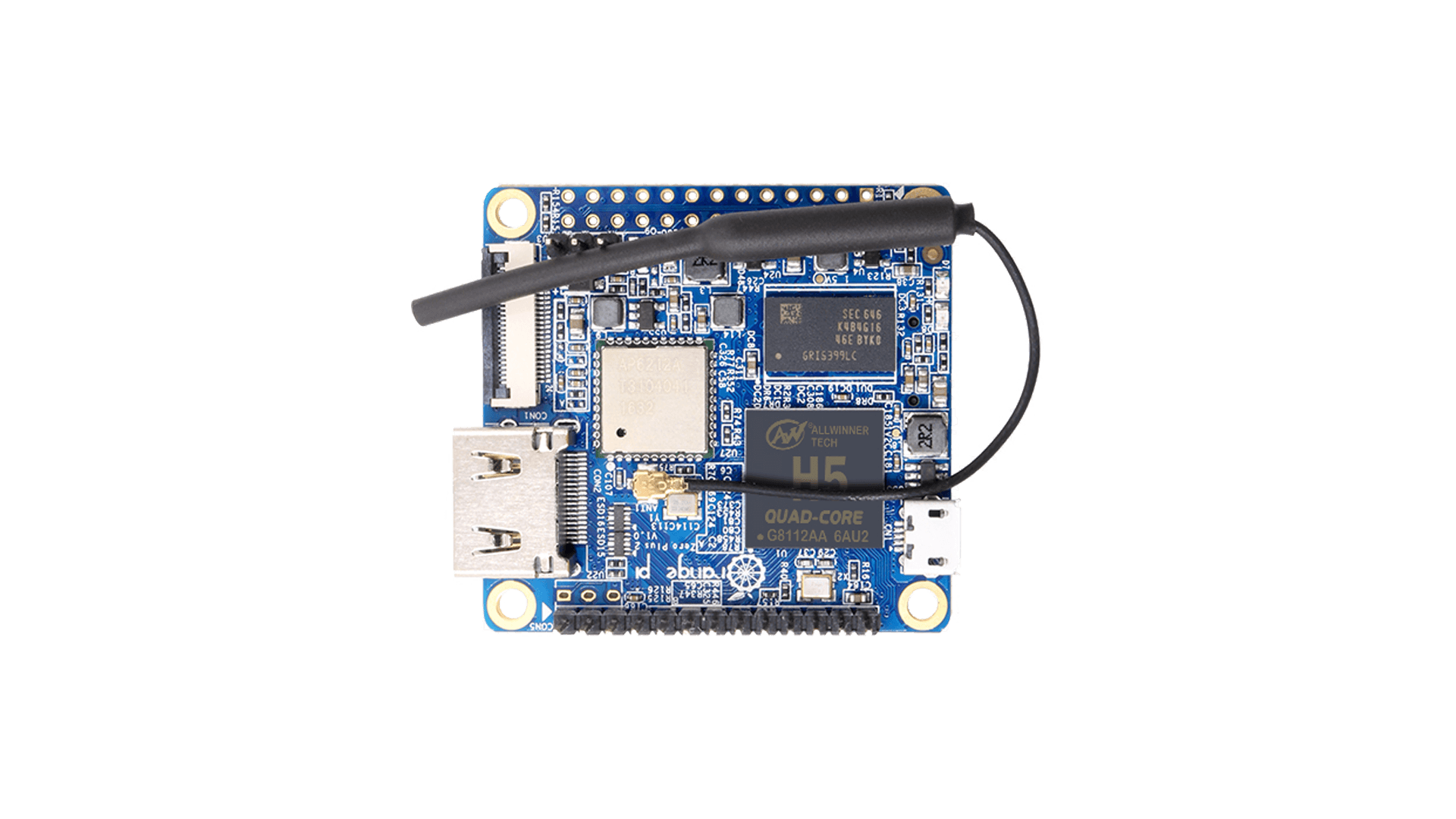 Orange pi Zero Plus 2 H5 A53 512MB RAM, 8GB Wi-Fi, Bluetooth 1.2GHz